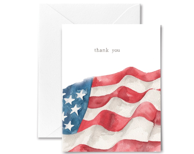 Military Card - American Flag - Thank You - Veterans Day Card ...