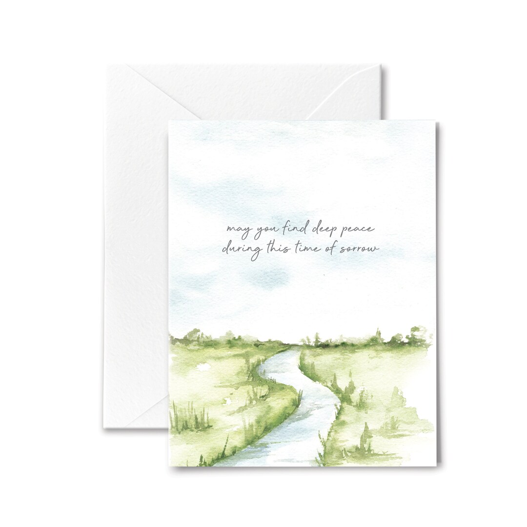 Sympathy Encouragement Card - Landscape - Peace in Grief - Etsy