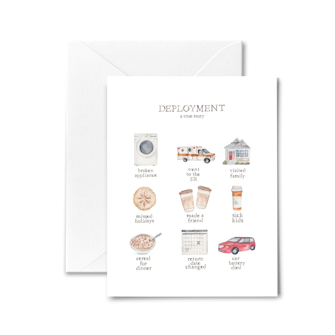 Military Deployment Card: Spouse Encouragement, Friendship - Etsy