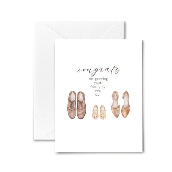 Family is Growing by Two Feet Card - Etsy