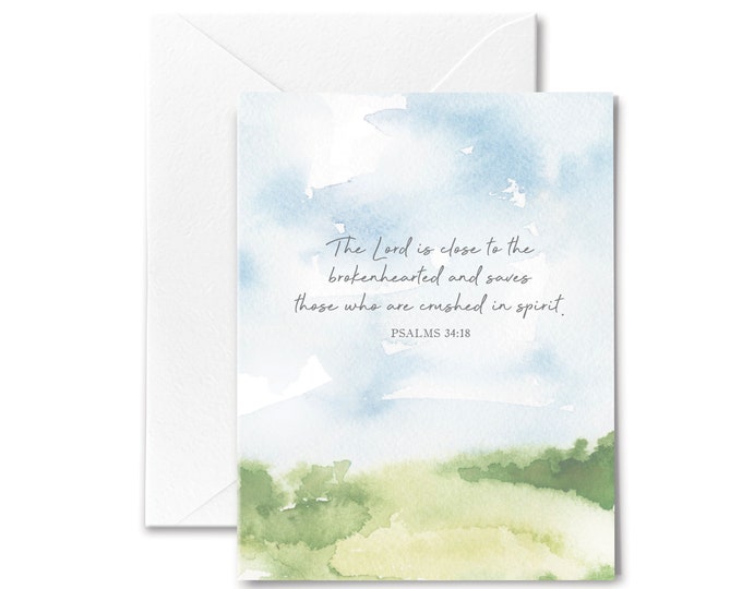 Sympathy Encouragement Card - Landscape - Scripture Psalms - Etsy