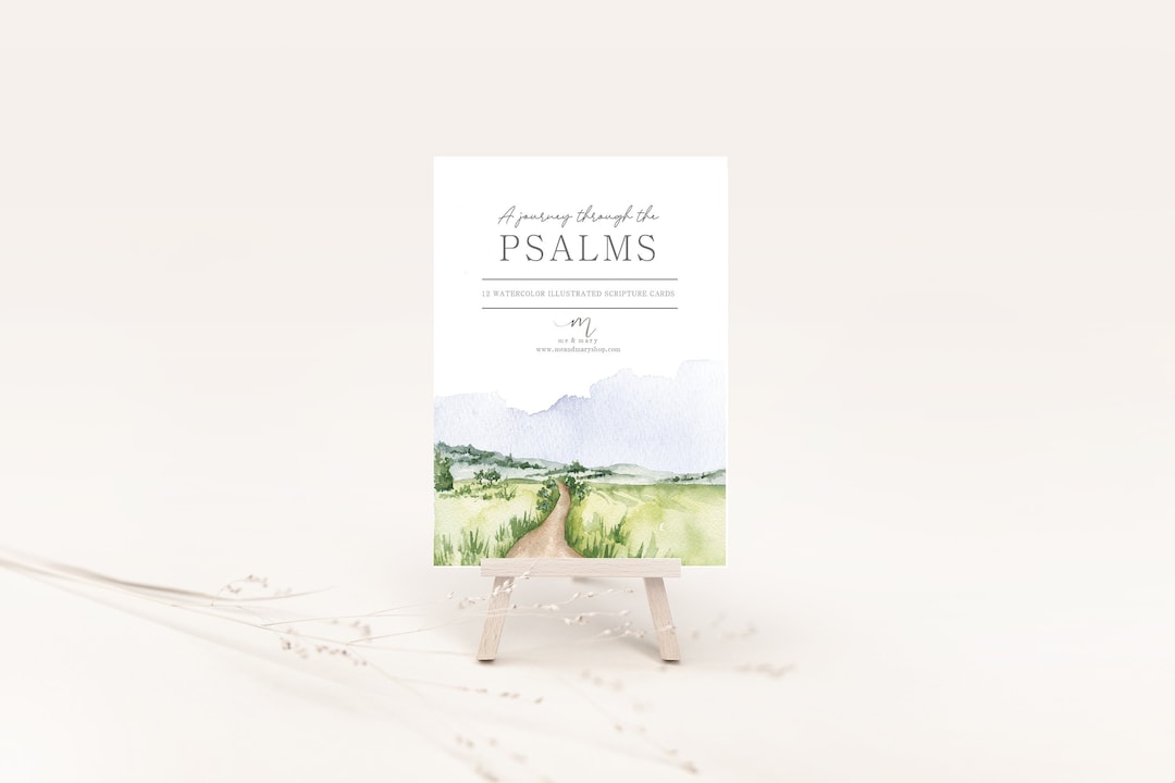 Scripture Card Set - PSALMS Edition - Watercolor Illustrated Bible ...
