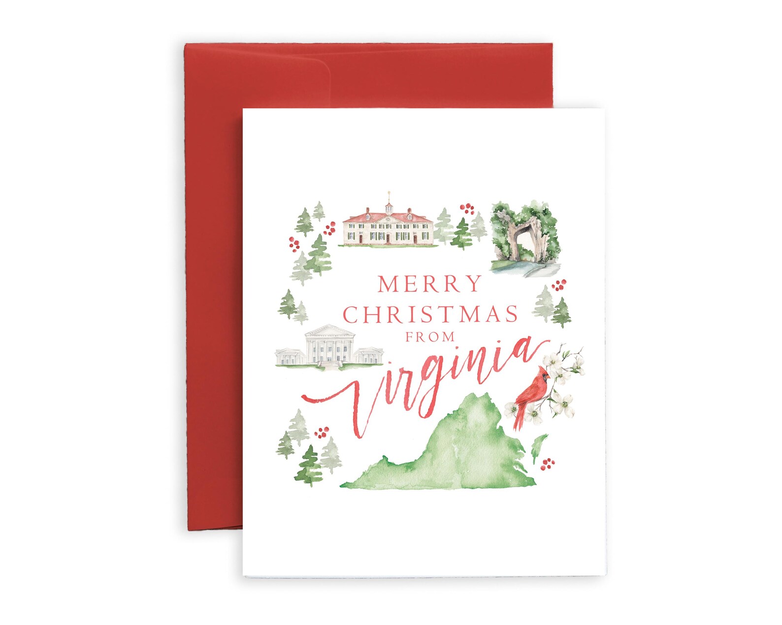 Christmas Holiday Card - Merry Christmas From Virginia - State Capitol ...