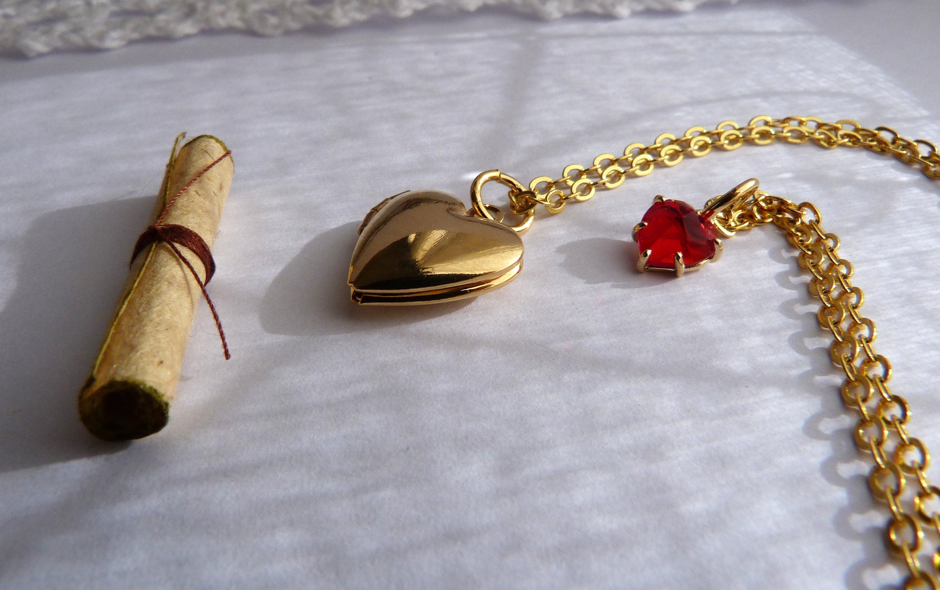 Heart Jewelryred Heart Necklacetiny Red Heartred | Etsy