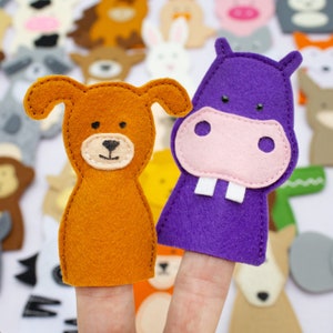 Felt Animal Finger Puppets: Montessori Baby Toys, Storytelling Bag - Etsy