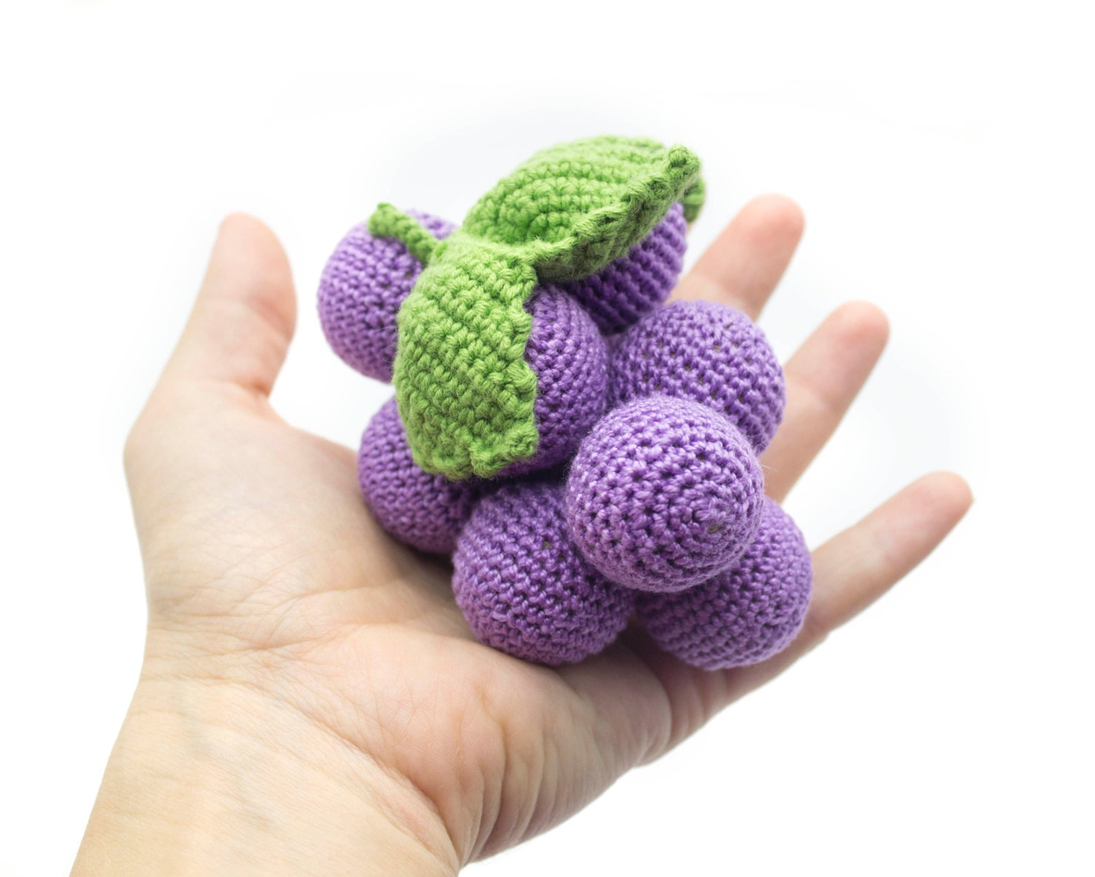 Crochet Fruit Grapes | Toddler Pretend Play Toy Food | Kitchen ...