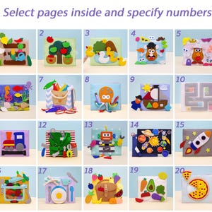 Interactive Toddler Sensory Quiet Book - Montessori Educational Toy ...
