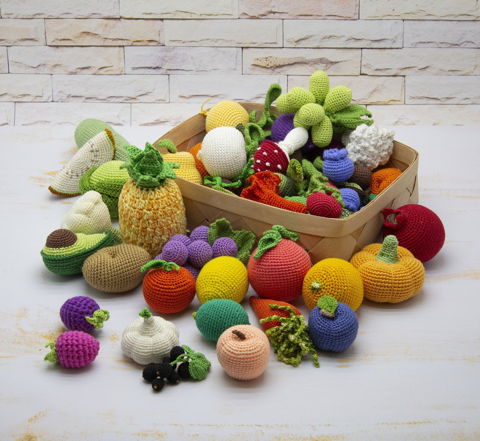 Crochet Fruit Grapes | Toddler Pretend Play Toy Food | Kitchen ...