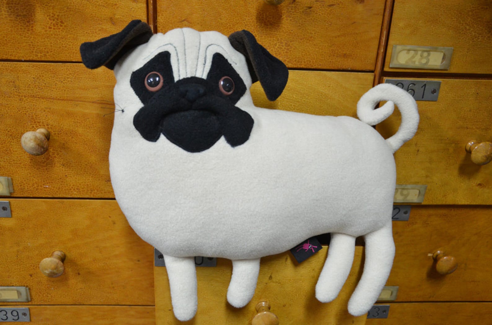 Light Beige Pug, Plush Pug Doll , Pug Gift, Dog Lover Gift, Pug Plush ...