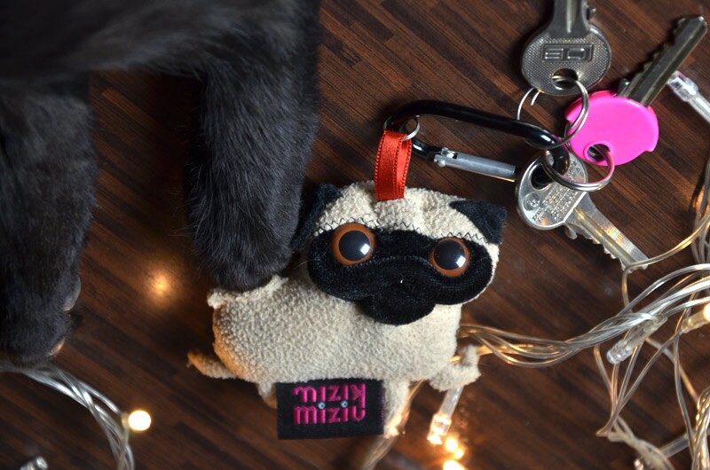 Cute Pug Keychain, Plush Pug Doll , Pug Gift, Dog Lover Gift, Pug Plush ...