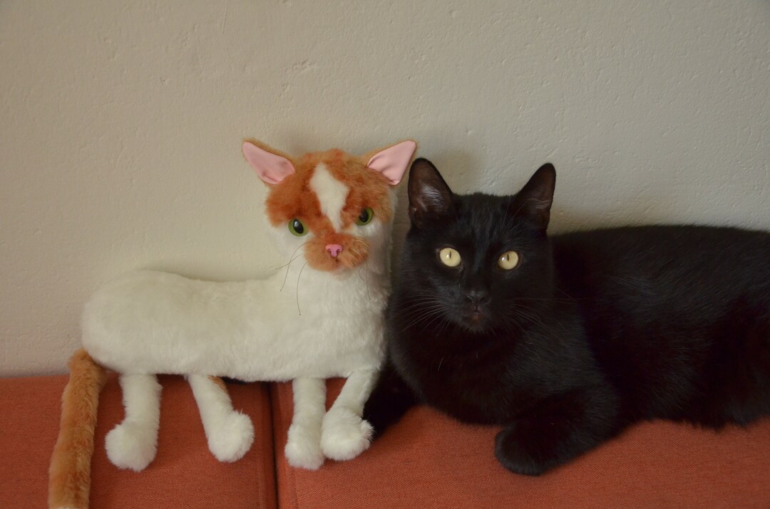 Custom Cat Portrait, Soft Toy Cat Replica TO ORDER, Personalized Cat's ...