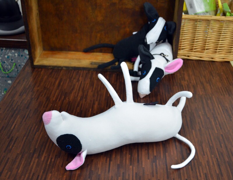 White Bull Terrier, Plush Bull Terrier Doll , Dog Lover Gift, Bull ...