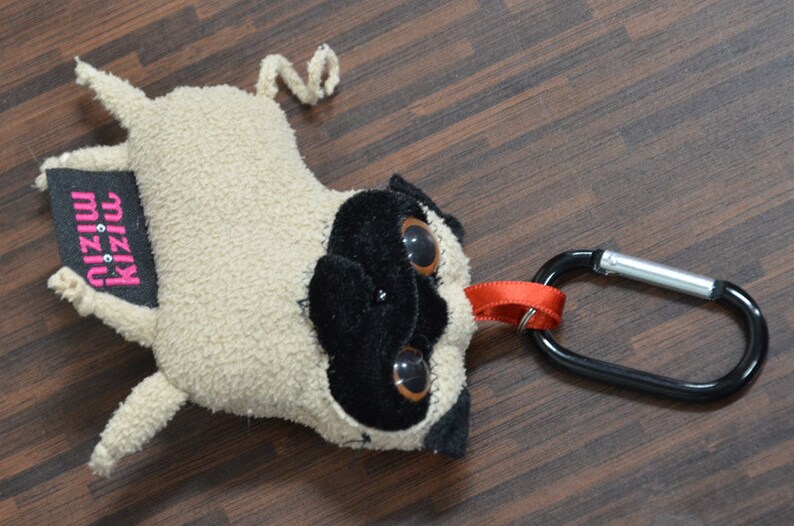 Cute Pug Keychain, Plush Pug Doll , Pug Gift, Dog Lover Gift, Pug Plush ...