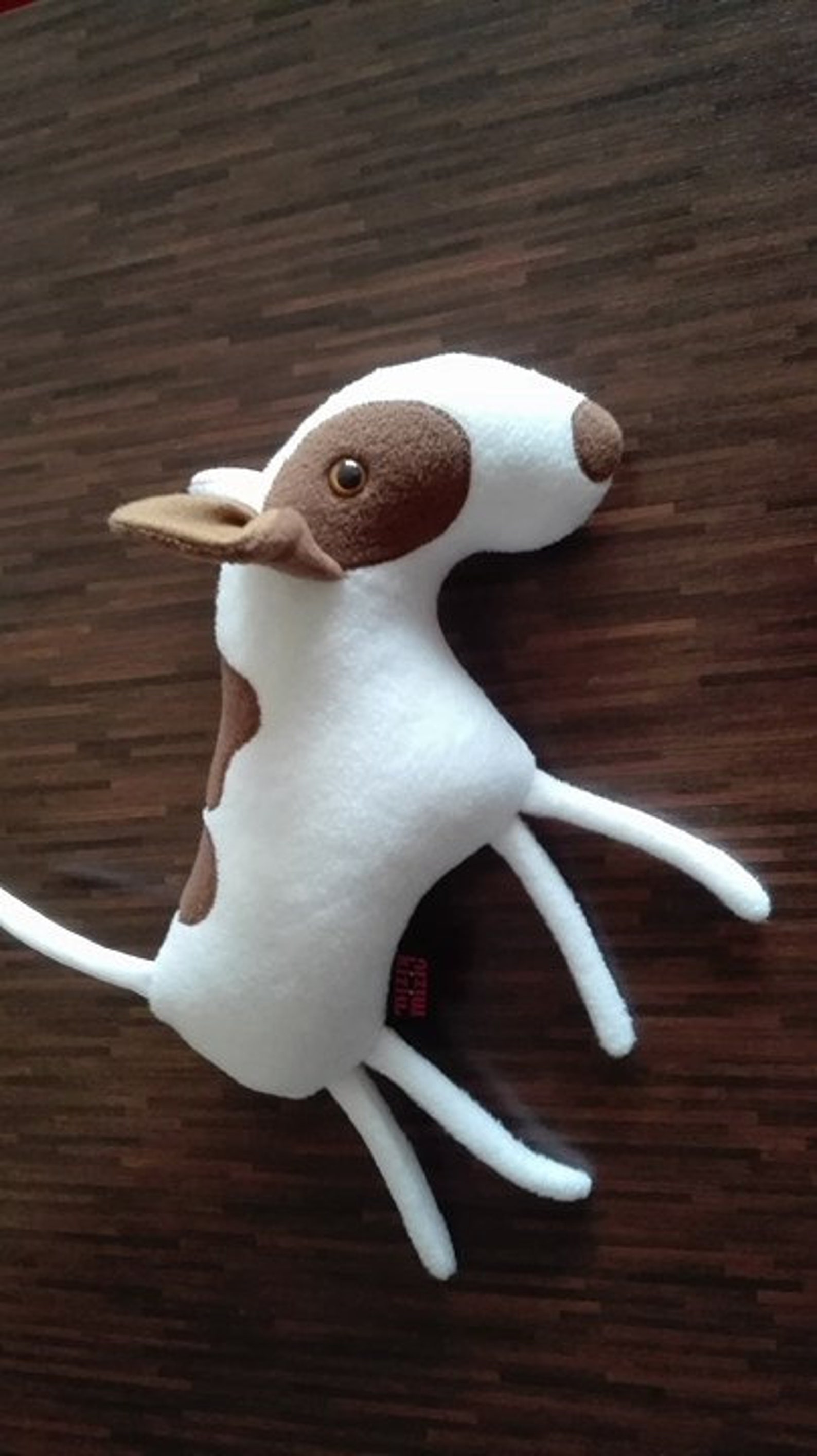 White Brown Bull Terrier, Plush Bull Terrier Doll , Dog Lover Gift ...