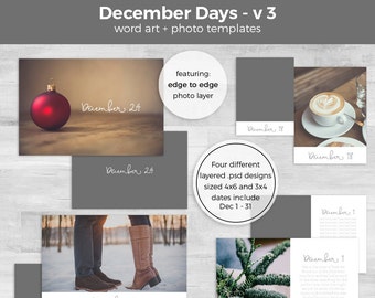 December Word Art - Etsy