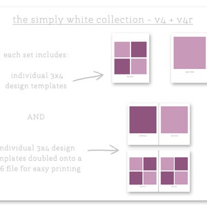 4x6 + 3x4 Photo Collage Templates Set of 15 (v4) Rounded Edges - Simple ...