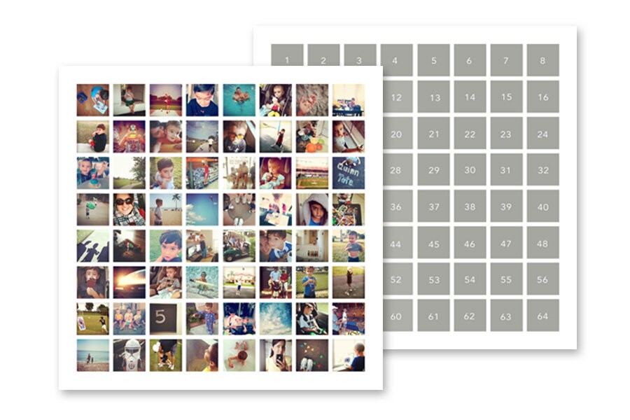 20x20 Digital Photo Collage Templates (v1) Simple, Easy, Modern & White ...