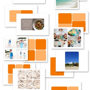 4x6 3x4 Photo Collage Templates Set of 15 v5 Rounded Edges Simple, Easy ...