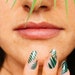 The Palmy Nailz, 24 Clear Press on Nails, Clear Leaf Print Stick on ...
