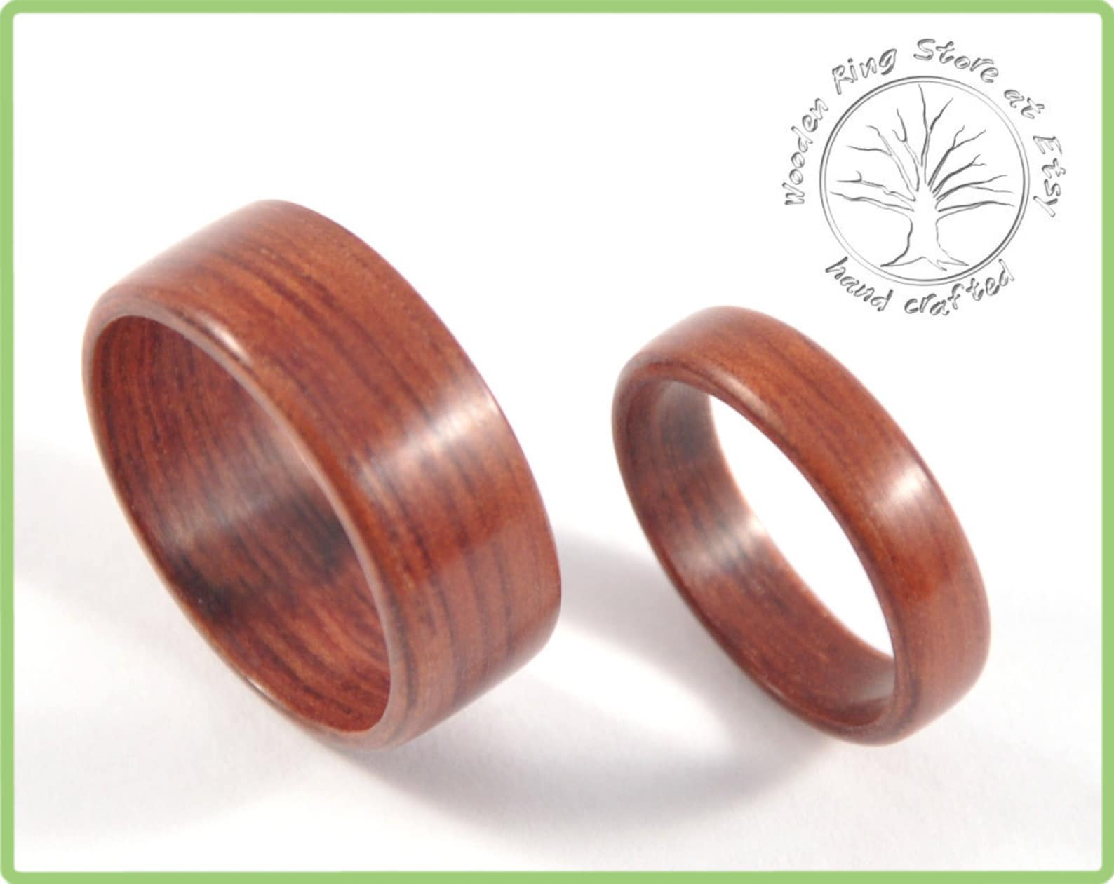 Wooden Wedding Bands Wood Wedding Bands Wedding Band Set - Etsy