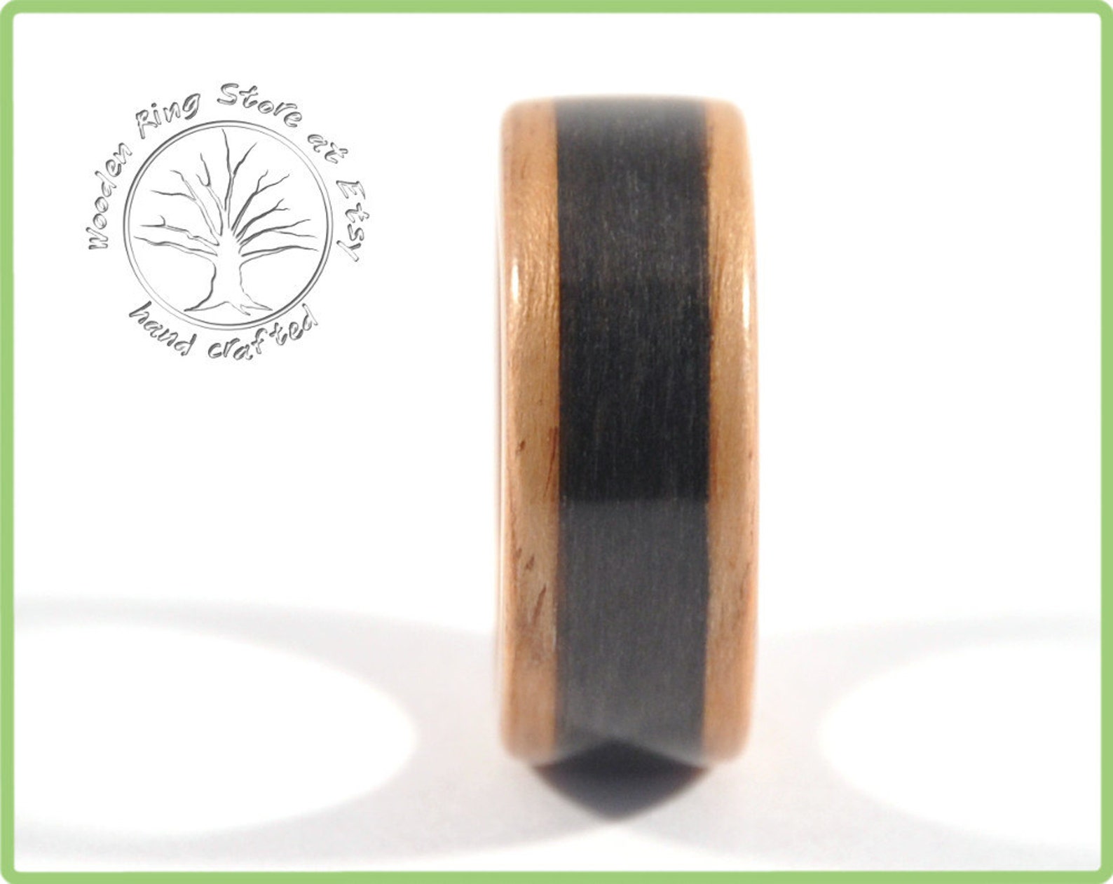 Wooden Inlay Wedding Ring for Men or Women - Etsy