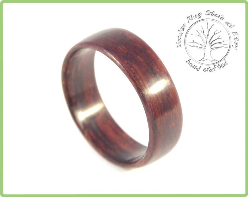 Rosewood wooden ring wood ring. Engagement ring wedding | Etsy