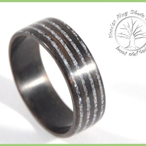 Black Walnut Thin Seashell Infinity Ring Inlay Rustic - Etsy