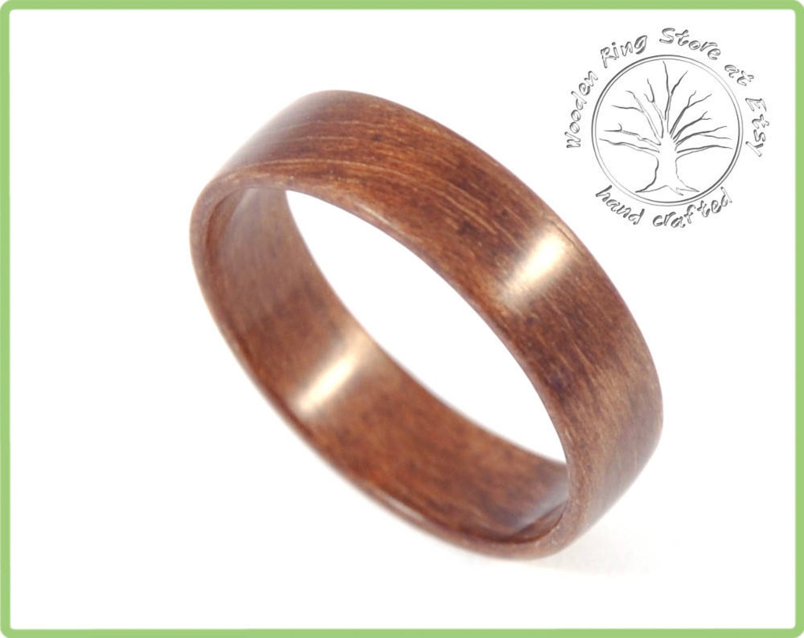 Walnut Wooden Ring. Engagement Ring Wedding Ring Anniversary - Etsy