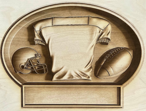 Digital Engraving File Football Helmet Jersey Award 3D - Etsy