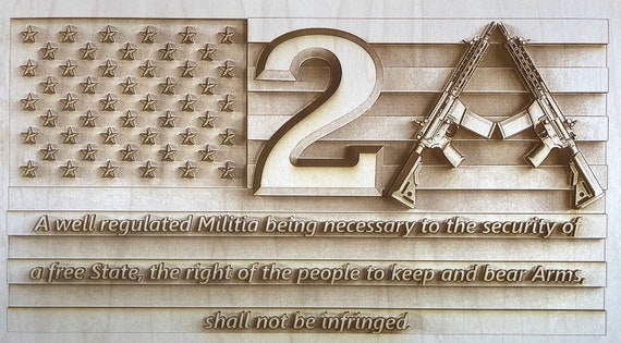 Digital Engraving File Second Amendment Flag 3D Illusion File - Etsy