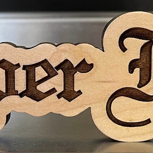 USMC Marine Corps Semper Fidelis Words Personalized 3D Maple Wood ...