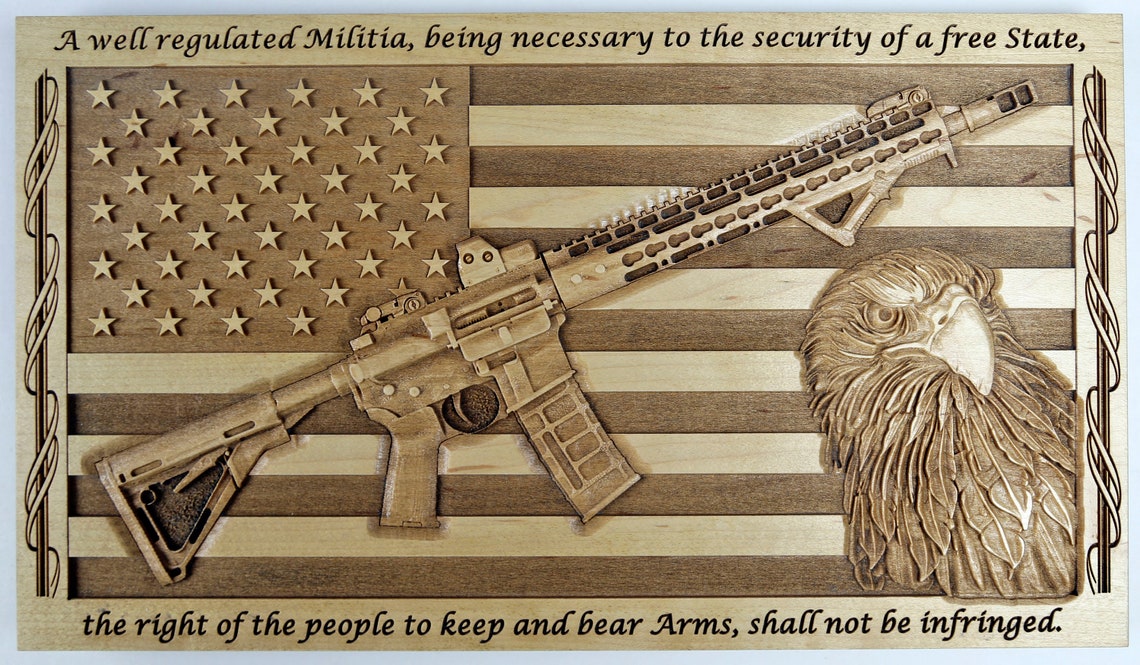 Awesome/beautiful semi 3D AR-15 wood plaque done with laser ...