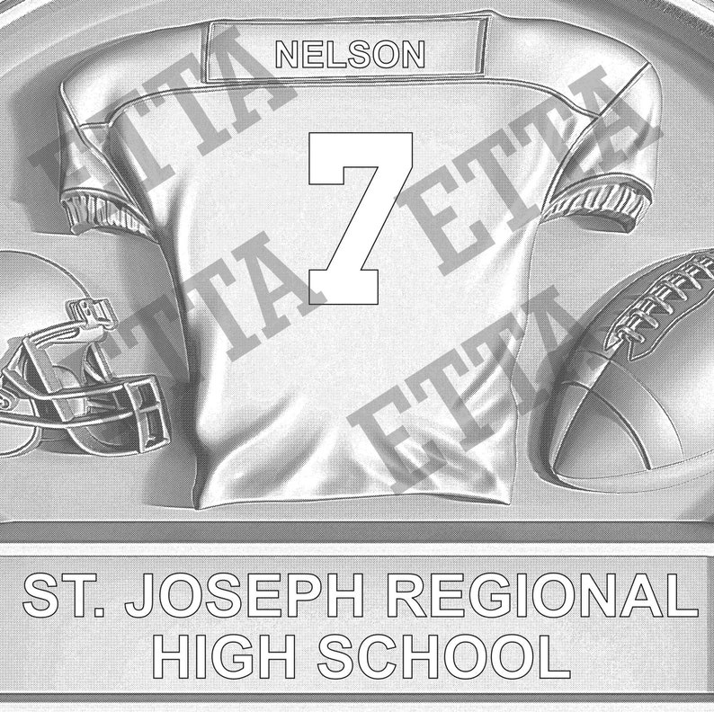 Digital Engraving File - Football Helmet Jersey Award 3D Illusion File ...
