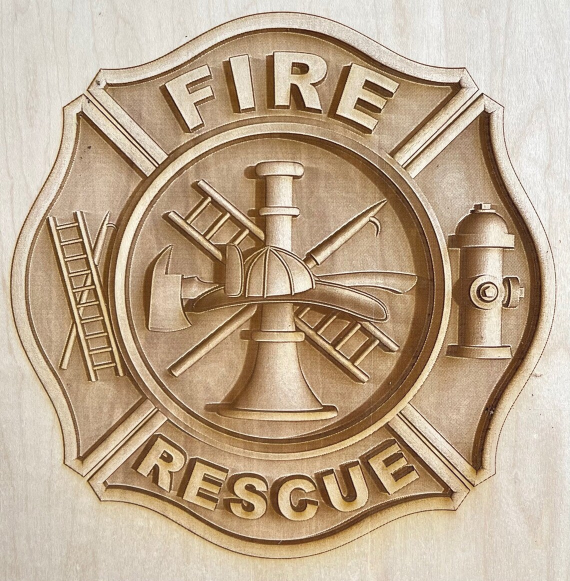 Digital Engraving File-fire Rescue Maltese Cross Firefighter - Etsy