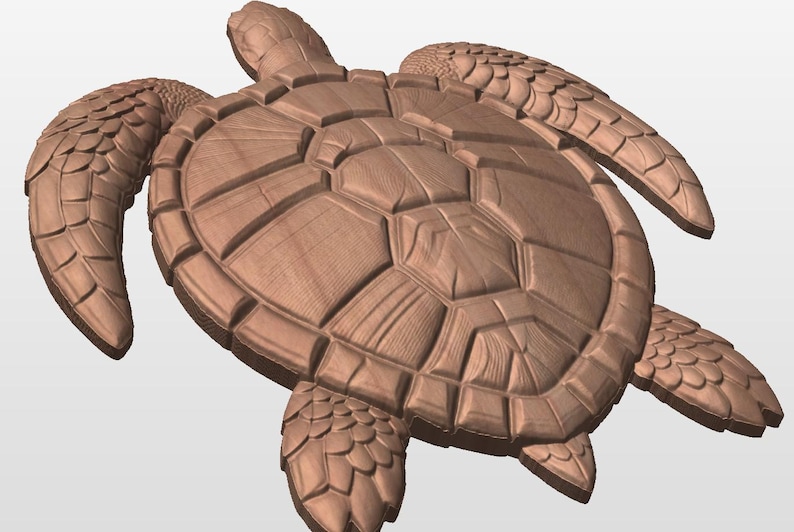 Sea Turtle STL File for a 3D CNC Router. - Etsy