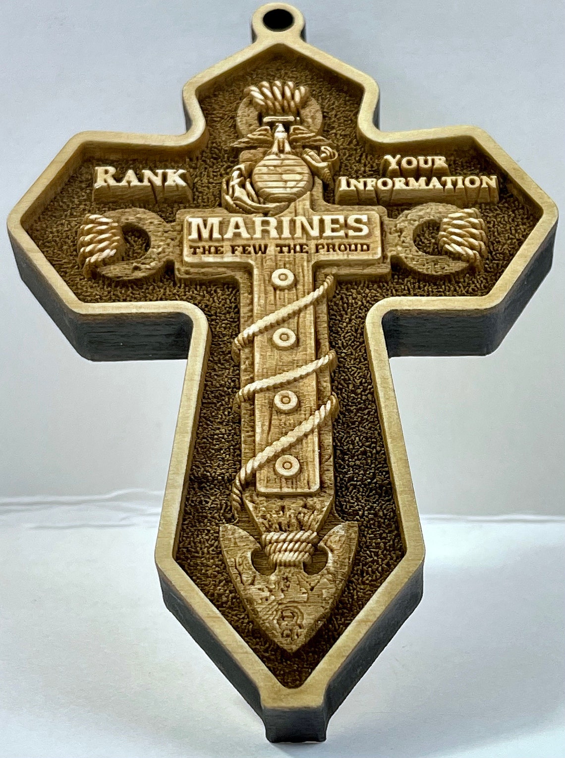 USMC Cross 3D Maple Wood Ornament / Shelf Decor USMC Hobbyist - Etsy