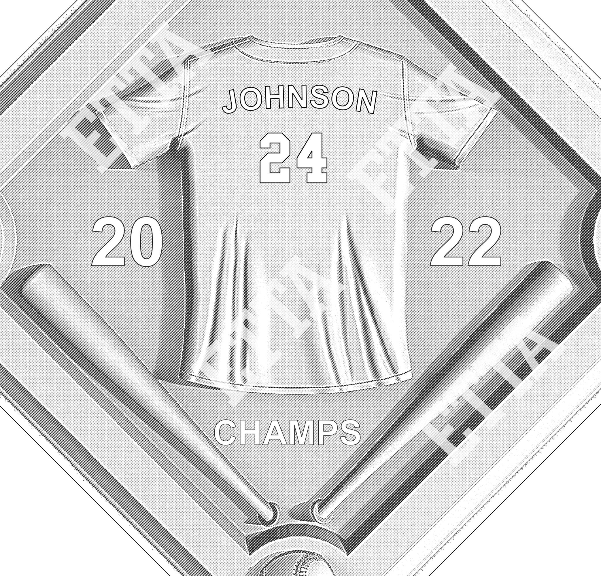Digital Engraving File - Baseball Diamond and Jersey Award 3D Illusion ...