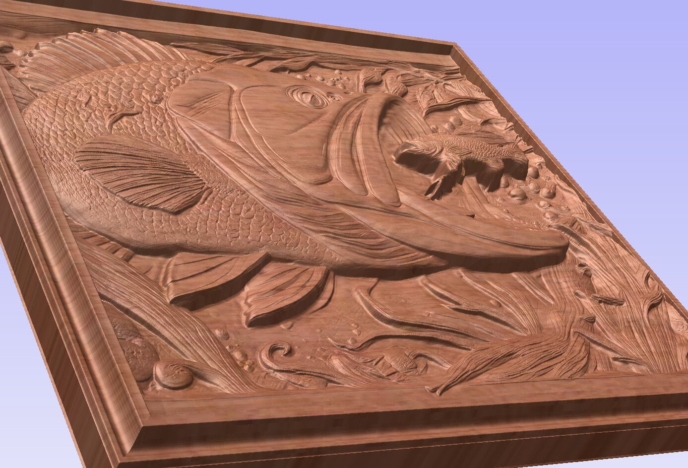 Swimming Bass STL File for a 3D CNC Router. - Etsy