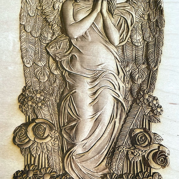 Engraving Angel Art - Etsy