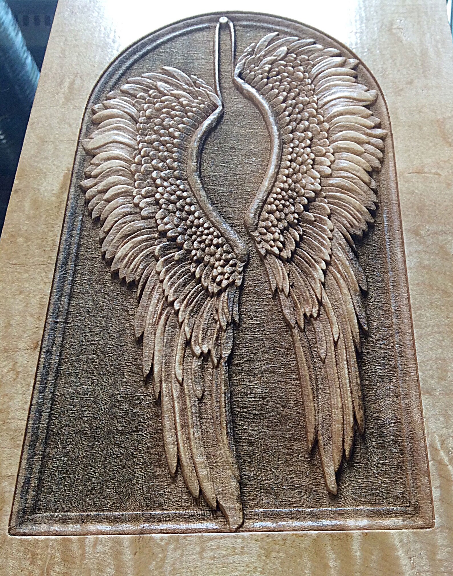 Digital Engraving File - Angel Wings Real 3D File Made for Wood Laser ...