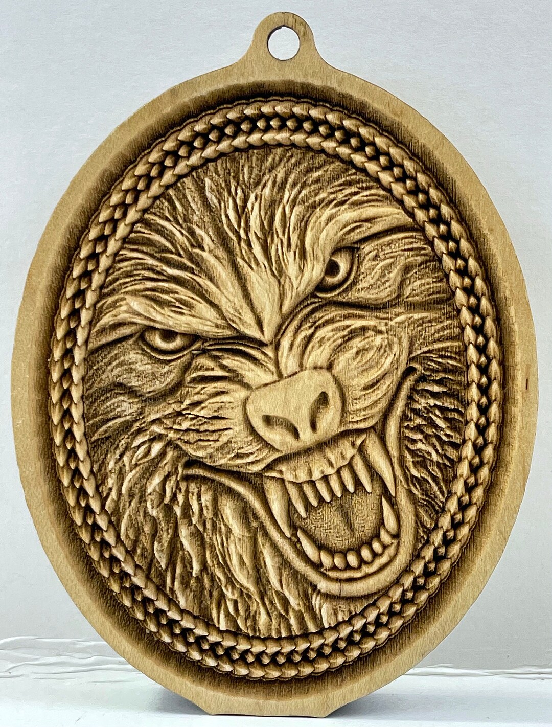 Wolf Head in Frame 3D Maple Wood Ornament / Shelf Decor - Etsy