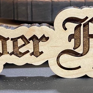 USMC Marine Corps Semper Fidelis Words Personalized 3D Maple Wood ...