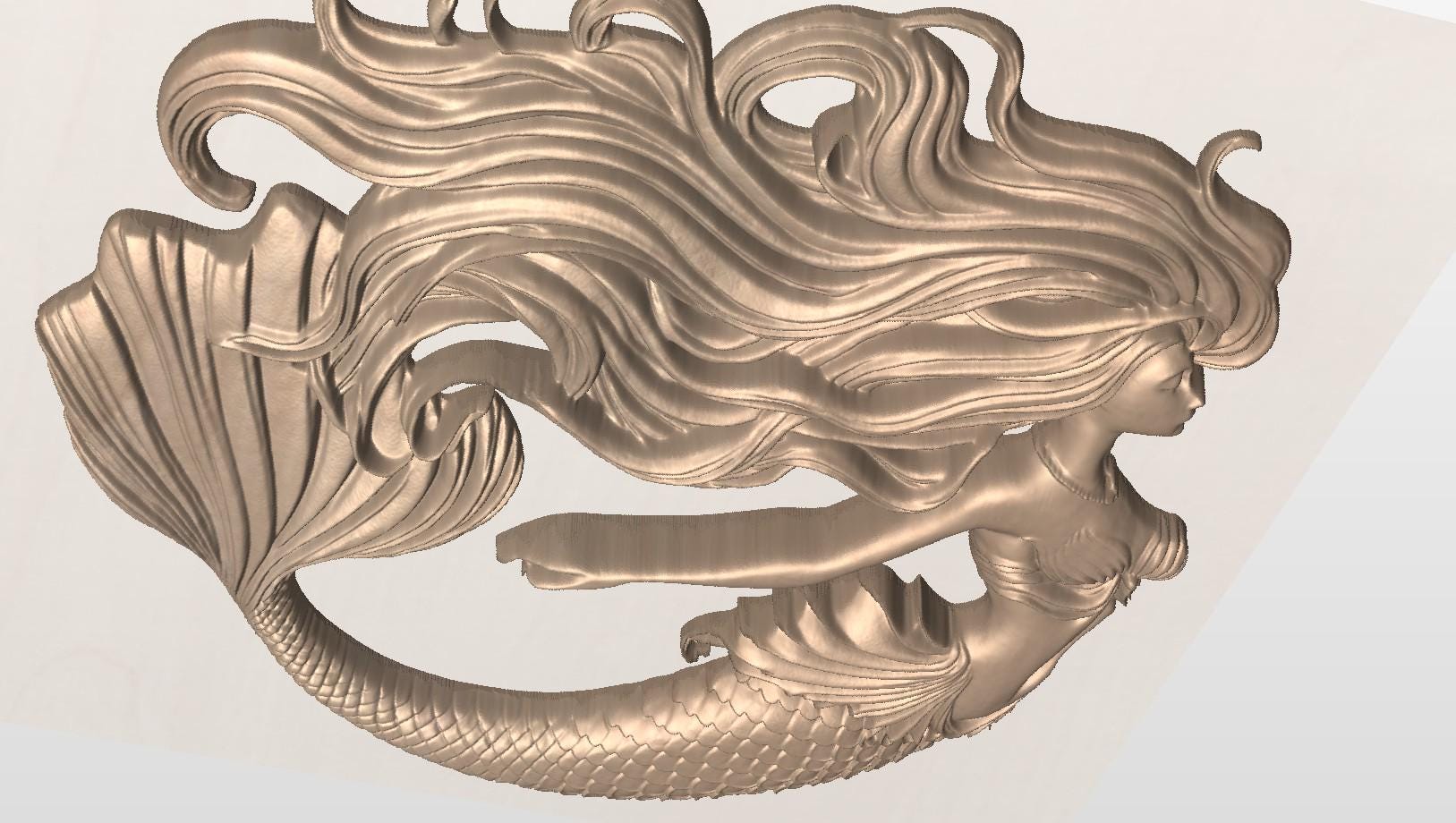 Mermaid STL File for a 3D CNC Router. - Etsy