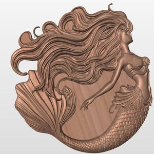 Mermaid STL File for a 3D CNC Router. - Etsy