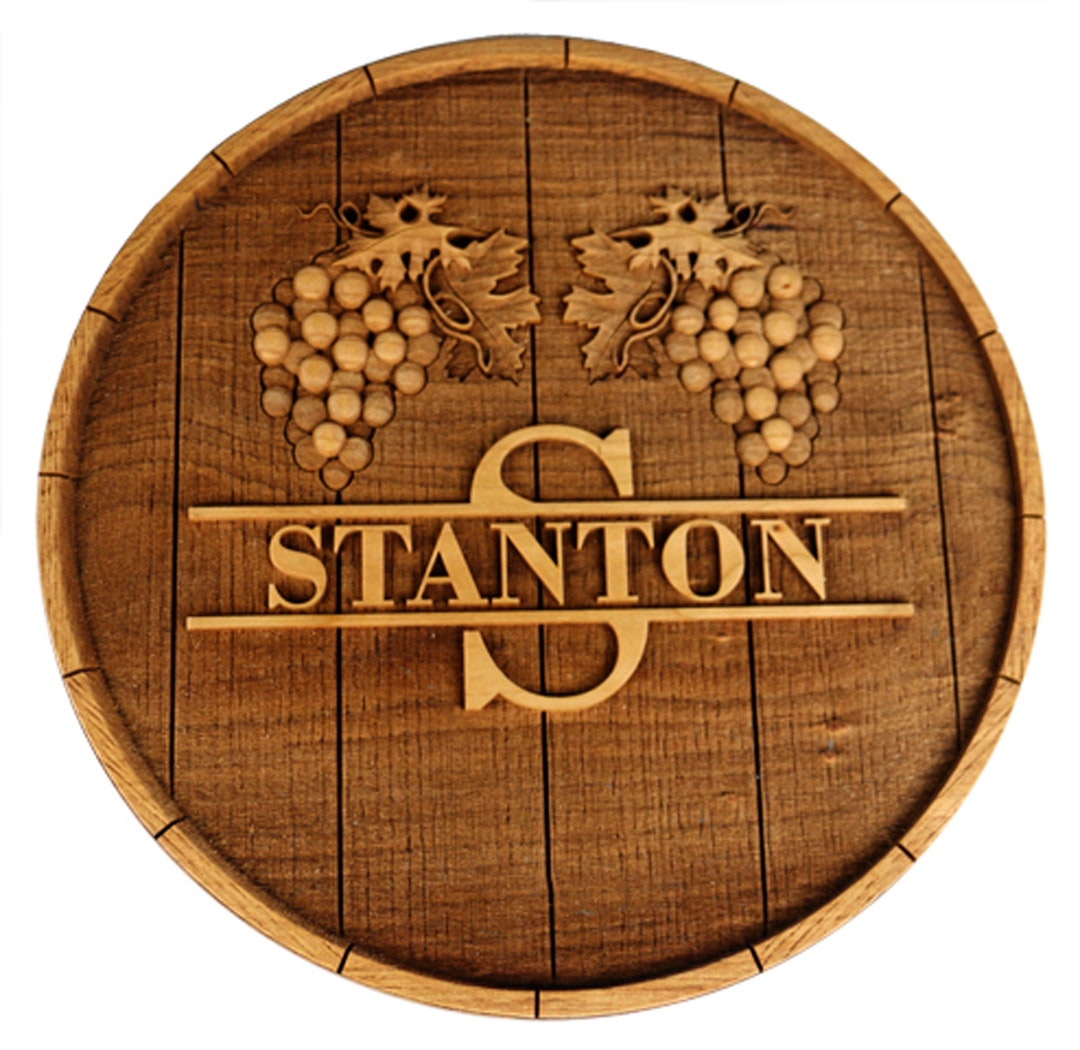Personalized Wine Barrel Wood Top, Solid Cherry Hardwood - Etsy