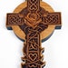 Thorned Rose Wood Cross / Crucifix in Marple or Cherry Wood - Etsy