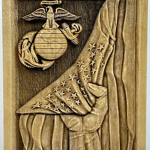 USMC Marine Corps Logo EGA Personalized 3D Maple Wood Ornament - Etsy