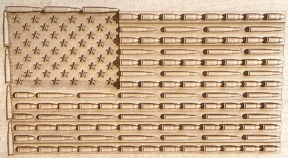 Digital Engraving File Stripe Bullet Flag 3D Illusion File - Etsy