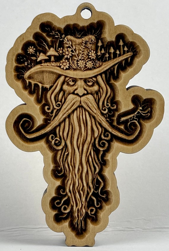 Old Man in the Woods Maple Wood Ornament / Shelf Decor 3D | Etsy