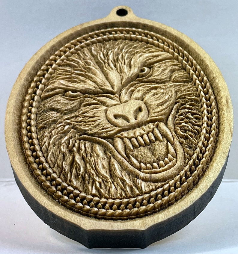 Wolf Head in Frame 3D Maple Wood Ornament / Shelf Decor - Etsy